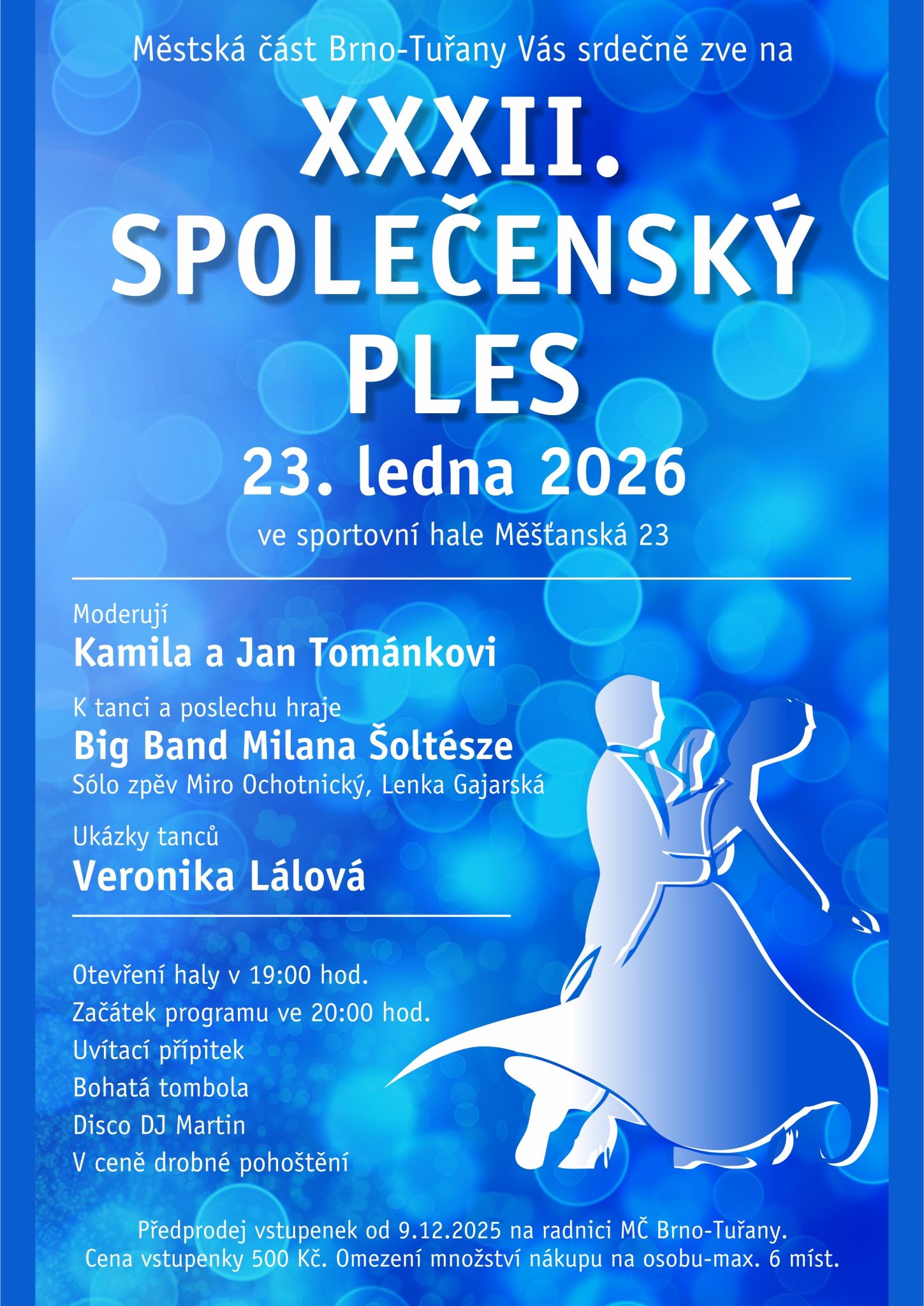 Prodej vstupenek Ples ÚMČ - MČ Brno-Tuřany